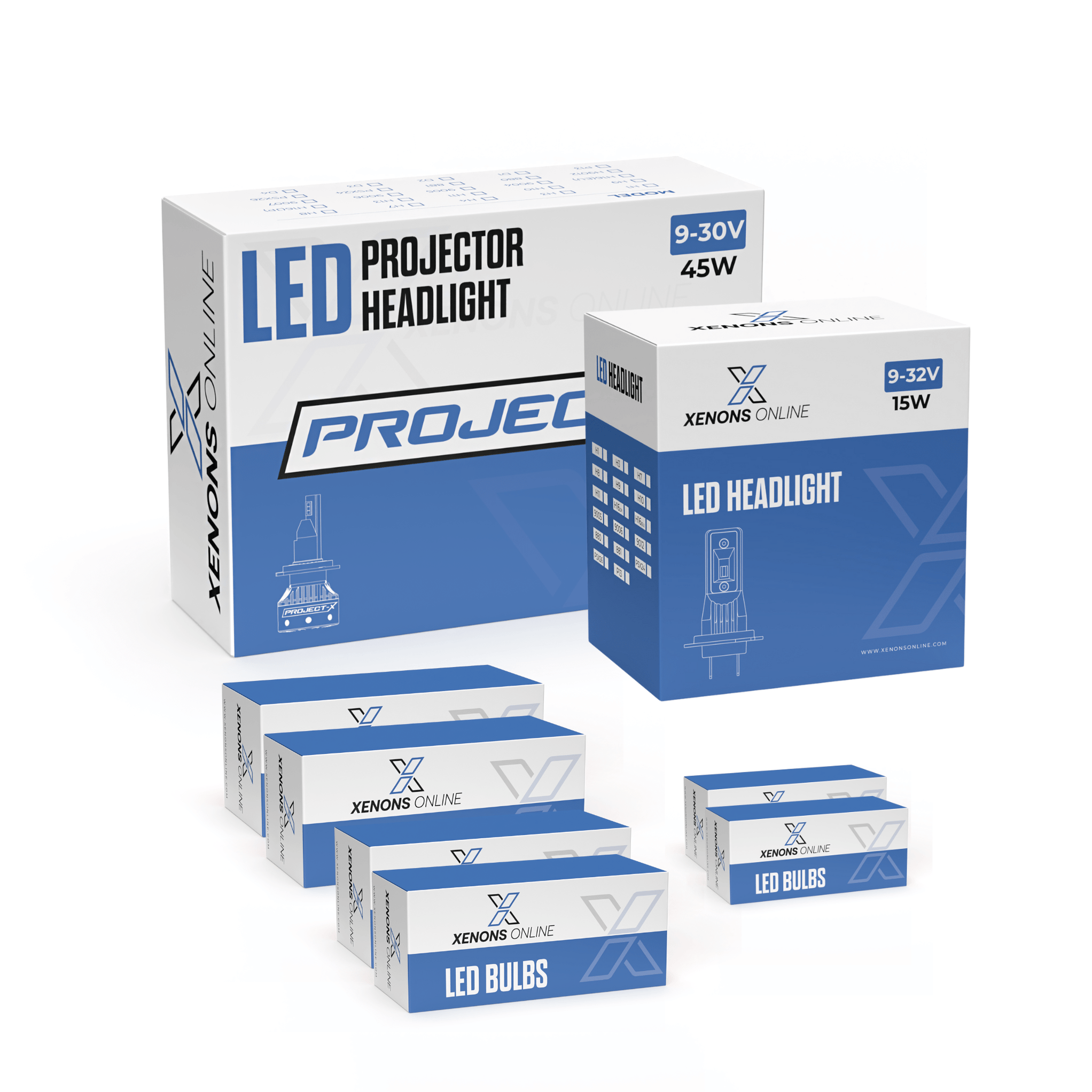 Ford Transit Custom Project-X Complete Headlight Package (Pre Facelift ...